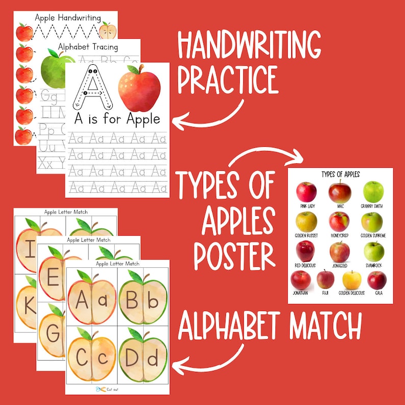 Apple Unit Study Preschool Curriculum Preschool Printable - Etsy