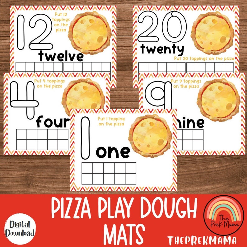 Pizza Play Dough Mats Play Doh Mats Toddler Activities - Etsy