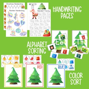 Christmas Bundle, Christmas Preschool Printable, Homeschool Printable ...