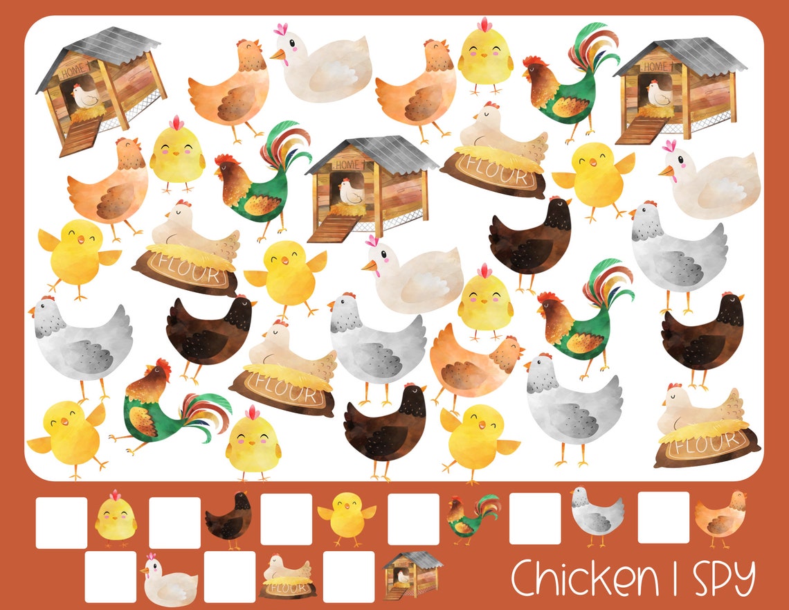 FARM I Spy Preschool Printable Preschool Worksheets Busy | Etsy