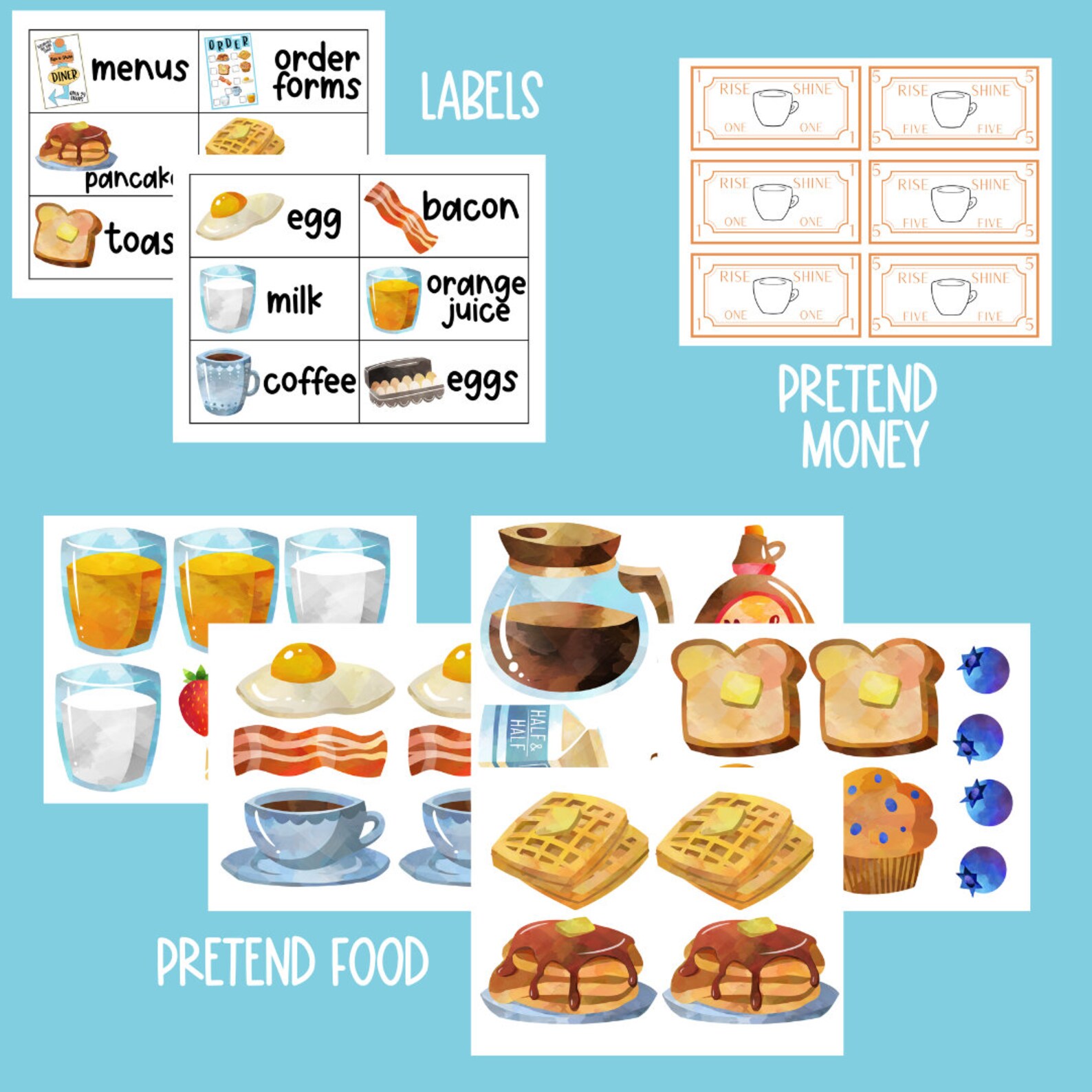Breakfast Diner Dramatic Play, Pretend Play, Classroom Dramatic Play ...