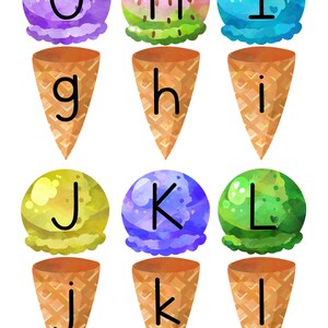 Ice Cream Alphabet Match, Activity for Kids, Preschool Letters ...