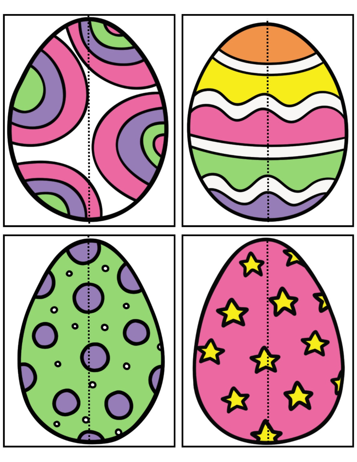 Easter Egg Match, Preschool Worksheets, Preschool Printable, Homeschool ...