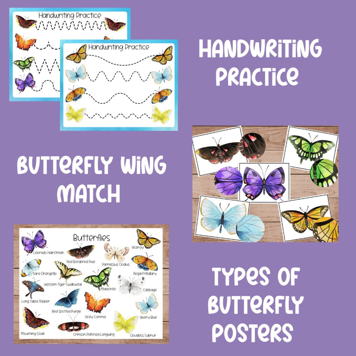 Butterfly Bundle, Montessori Homeschool Printable, Preschool Printable ...