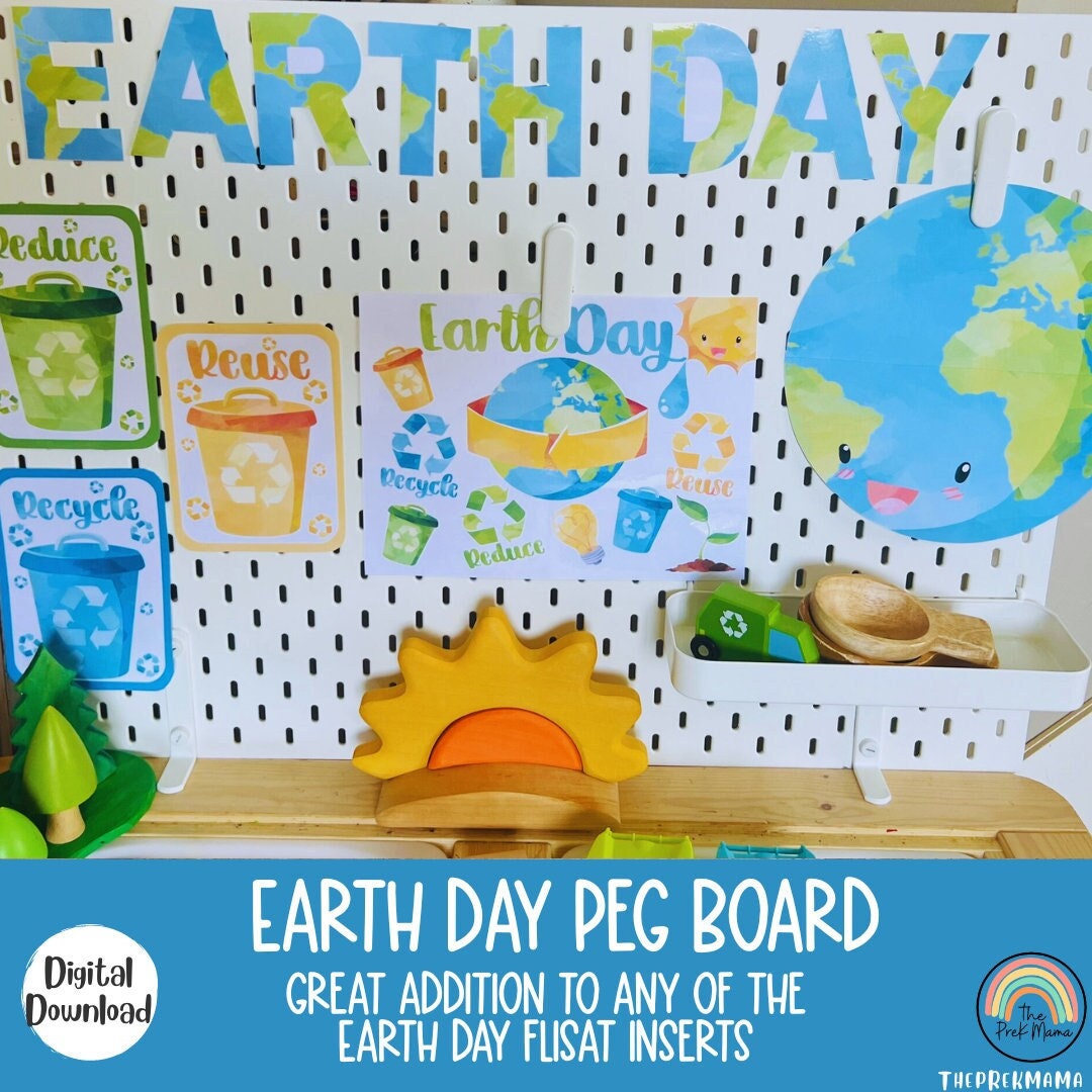 Earth Day Peg Board, Earth Day Posters, Earth Day Preschool, Earth Day ...