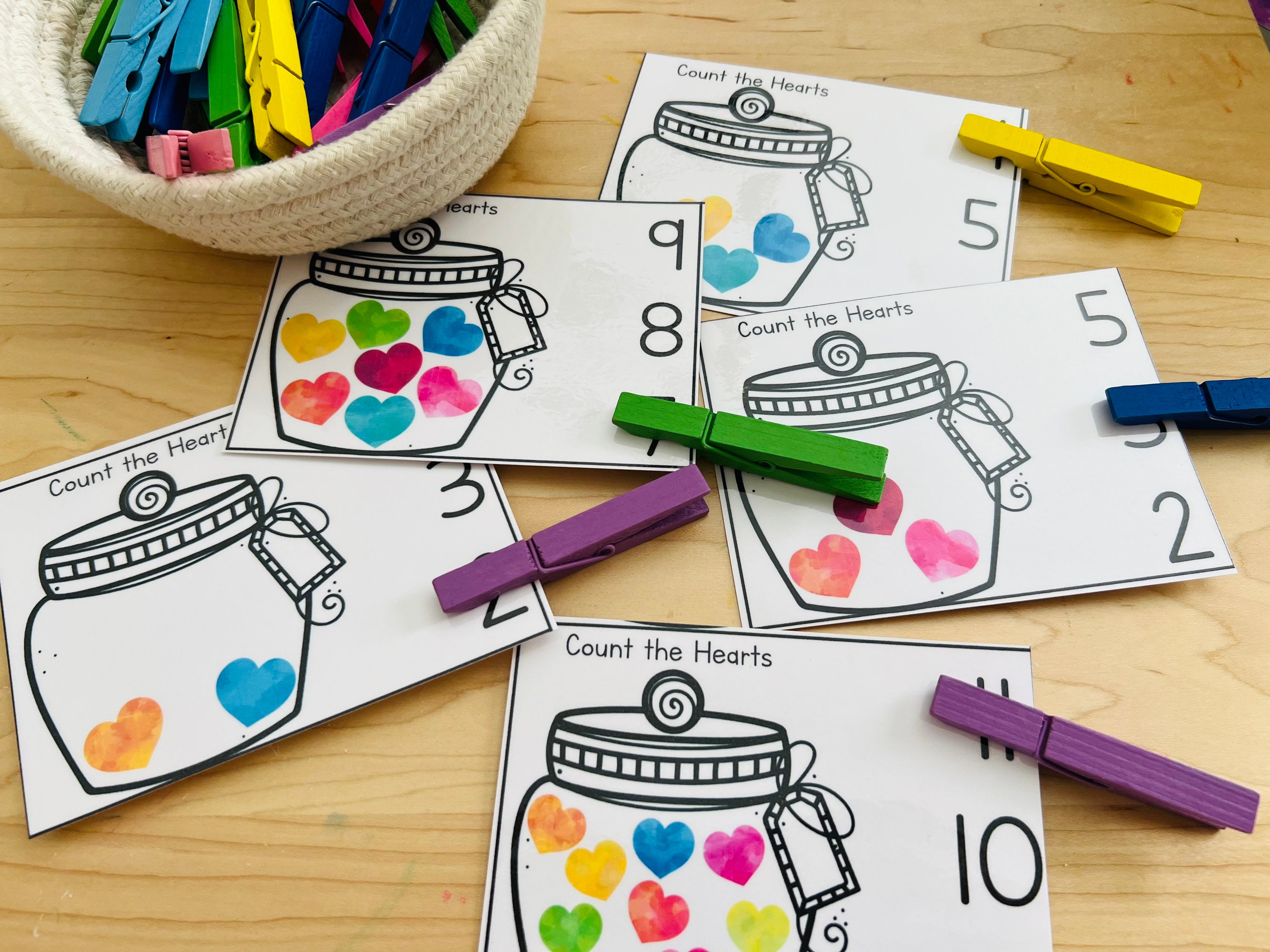 Valentine's Day Math Bundle, Preschool Printable, Valentines Pintables ...