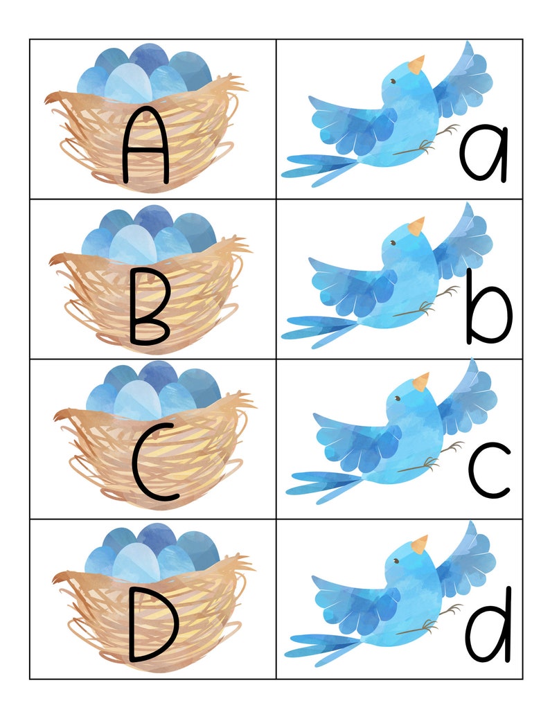 Spring Letter Match Preschool Printables Preschool Letters - Etsy