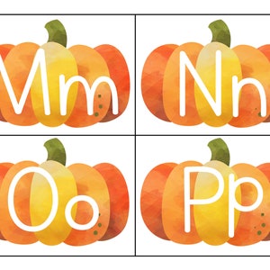 Pumpkin Alphabet, Preschool Printable, Montessori Materials, Preschool ...