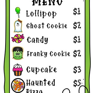 Spooky Bones Café, Halloween Dramatic Play, Halloween Pretend Play ...