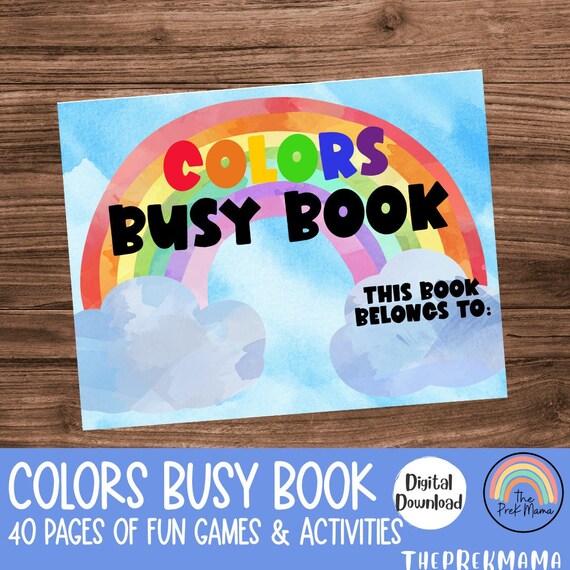Color Busy Book Toddler Busy Book Preschool Busy Book - Etsy