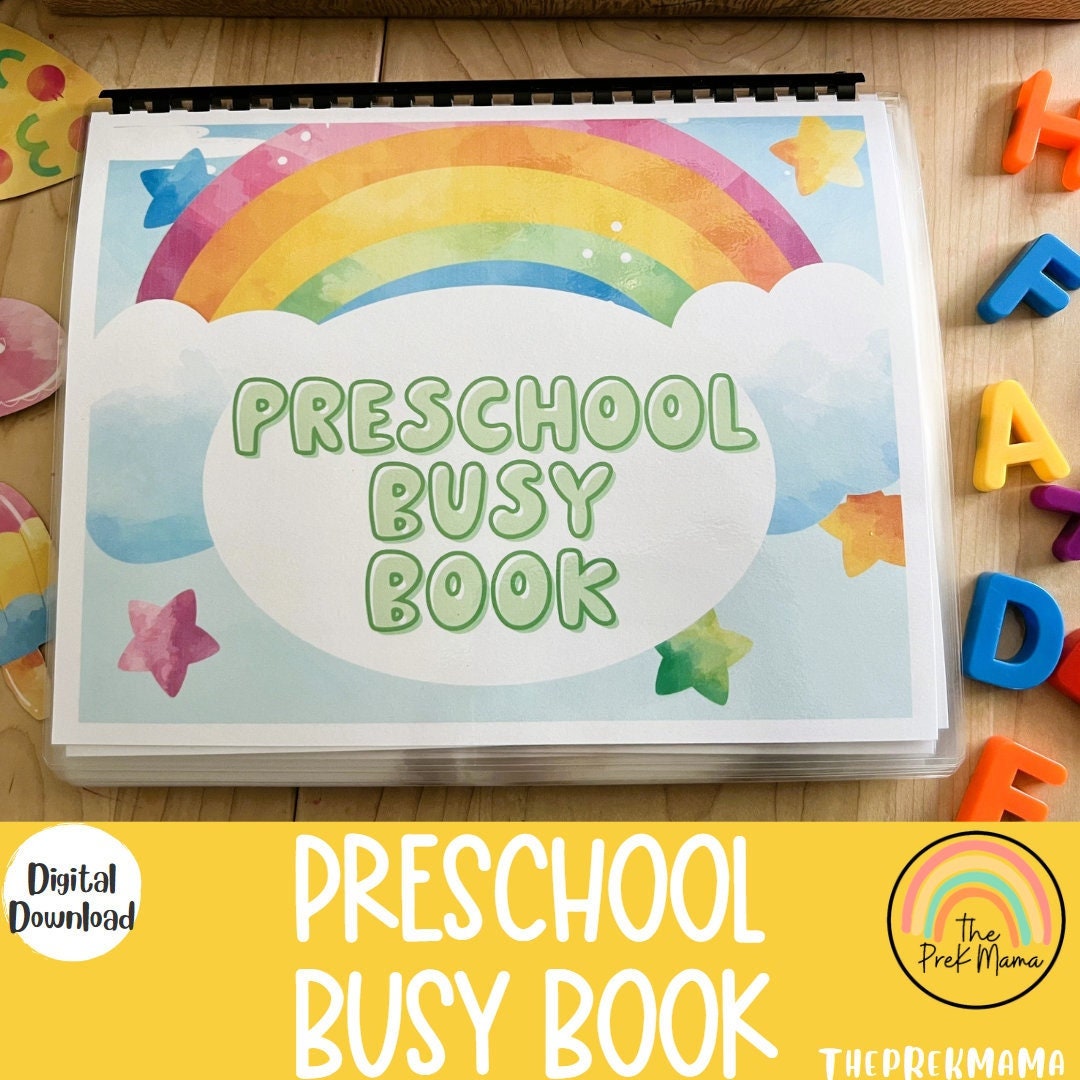 Buy Preschool Busy Book, Toddler Busy Book, Preschool Printable, Busy ...