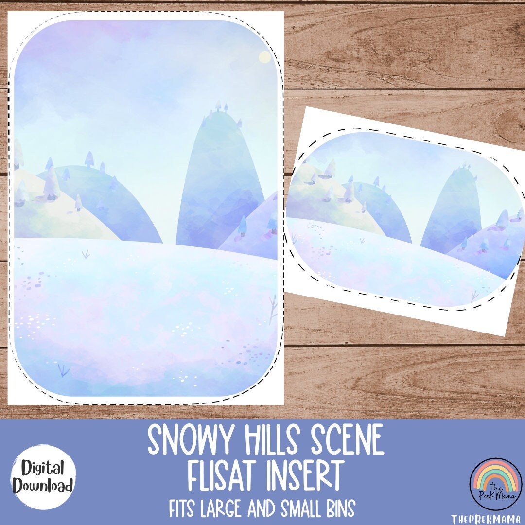 Snowy Hills Scene Flisat Inserts, Flisat Table, Flisat Insert Printable ...