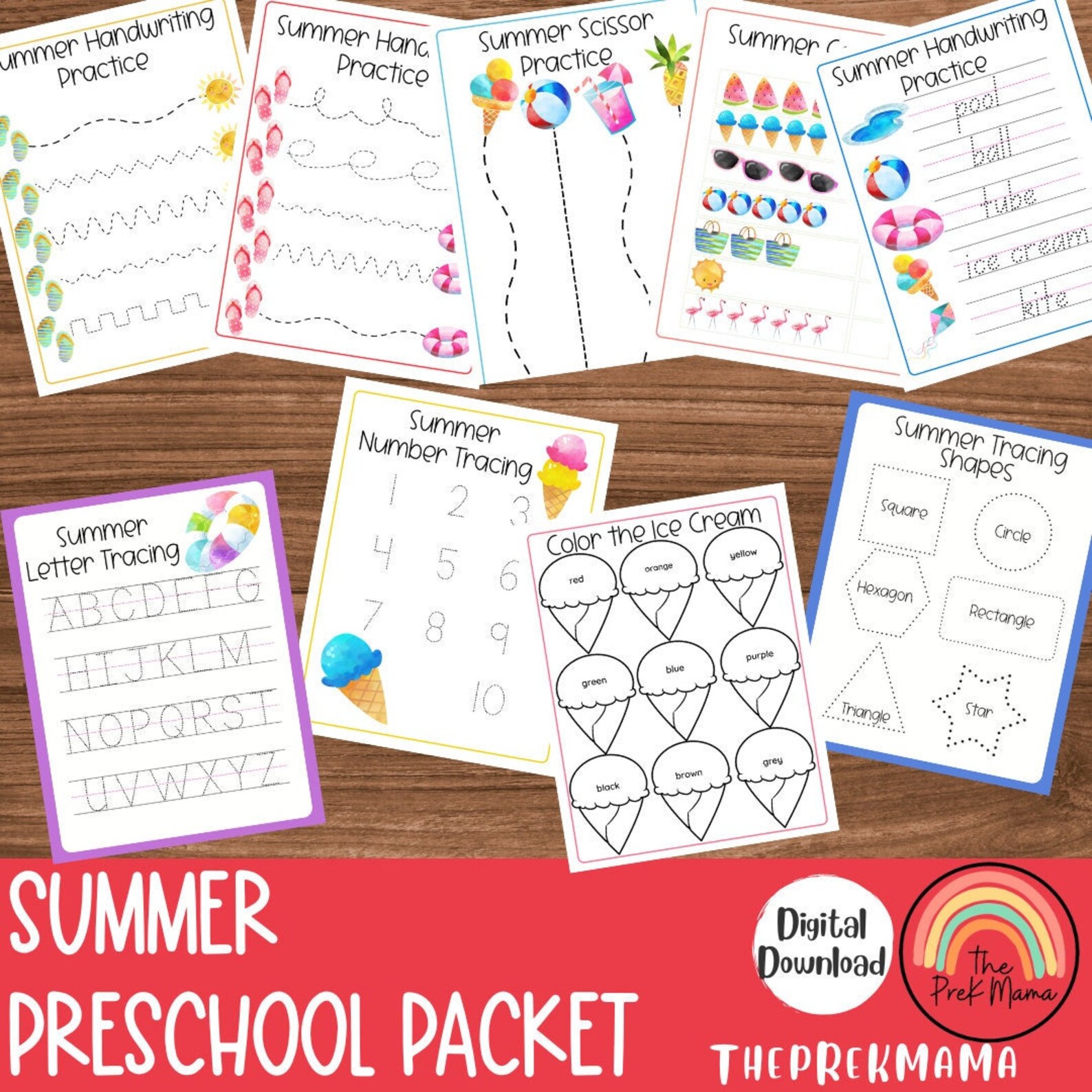 Summer Preschool Packet Preschool Worksheets Preschool - Etsy