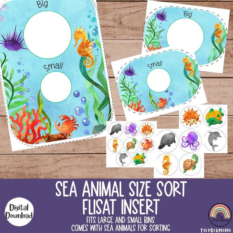 Sea Animal Sort Flisat Inserts, Flisat Table, Flisat Insert Printable ...