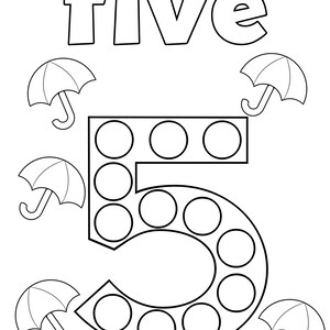 Numbers 1-10 Dot Markers, Dab Markers Preschool Printable, Preschool ...