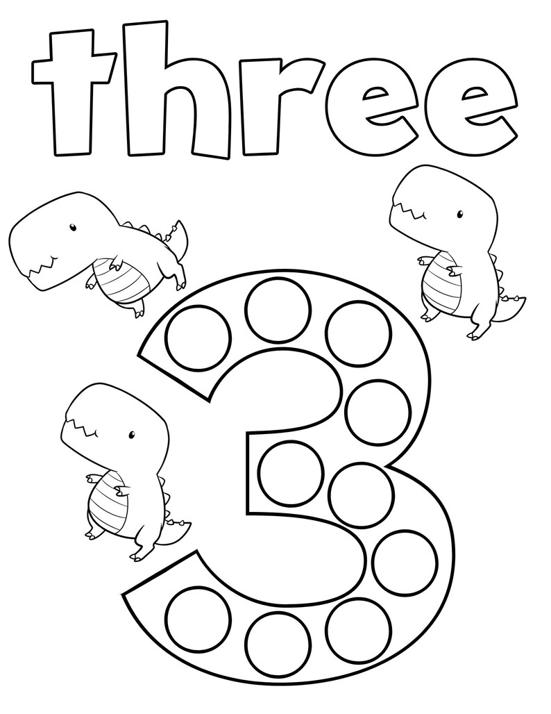 Numbers 1-10 Dot Markers, Dab Markers Preschool Printable, Preschool ...
