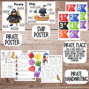 Pirate Bundle, Preschool Activities, Preschool Printable, Montessori ...