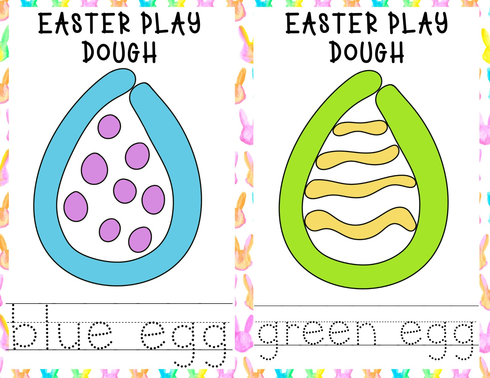 Easter Play Dough Activities, Easter Play Dough Mats, Easter Preschool ...