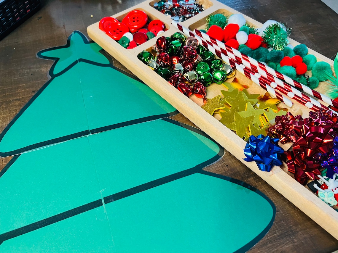 Christmas Loose Parts Cards Montessori Materials Sensory - Etsy