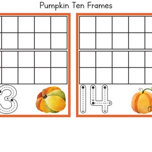 Pumpkin Ten Frames, Montessori Materials, Homeschool Resources ...