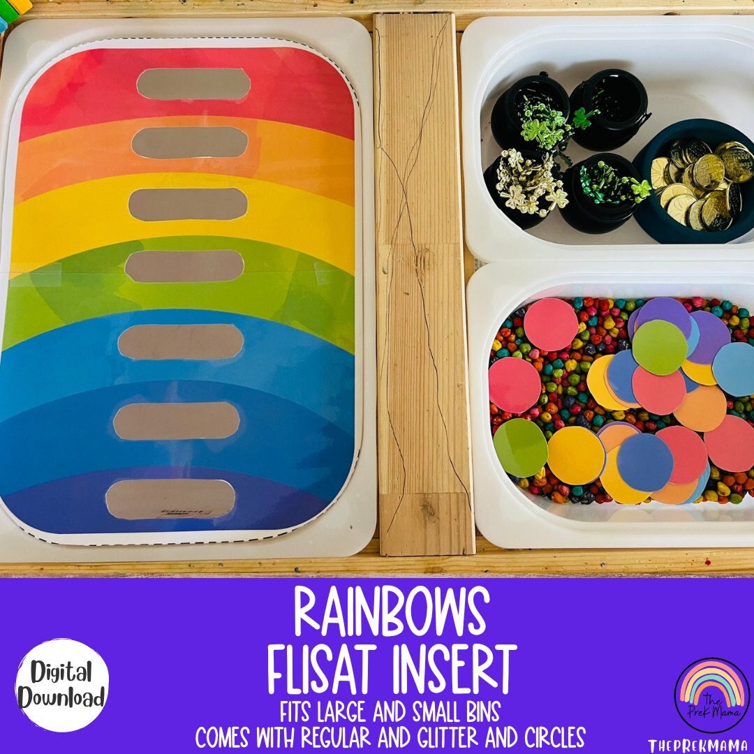 Rainbows Flisat Inserts, St Patrick's Day, Flisat Table, Flisat Insert ...
