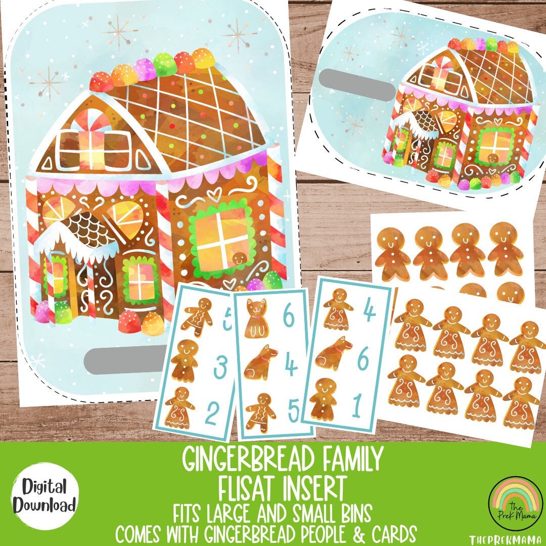 Gingerbread Family Flisat Insert, Christmas Flisat Insert, Flisat ...