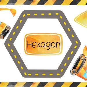 Construction Road Shape Posters, Preschool Printables, Preschool ...