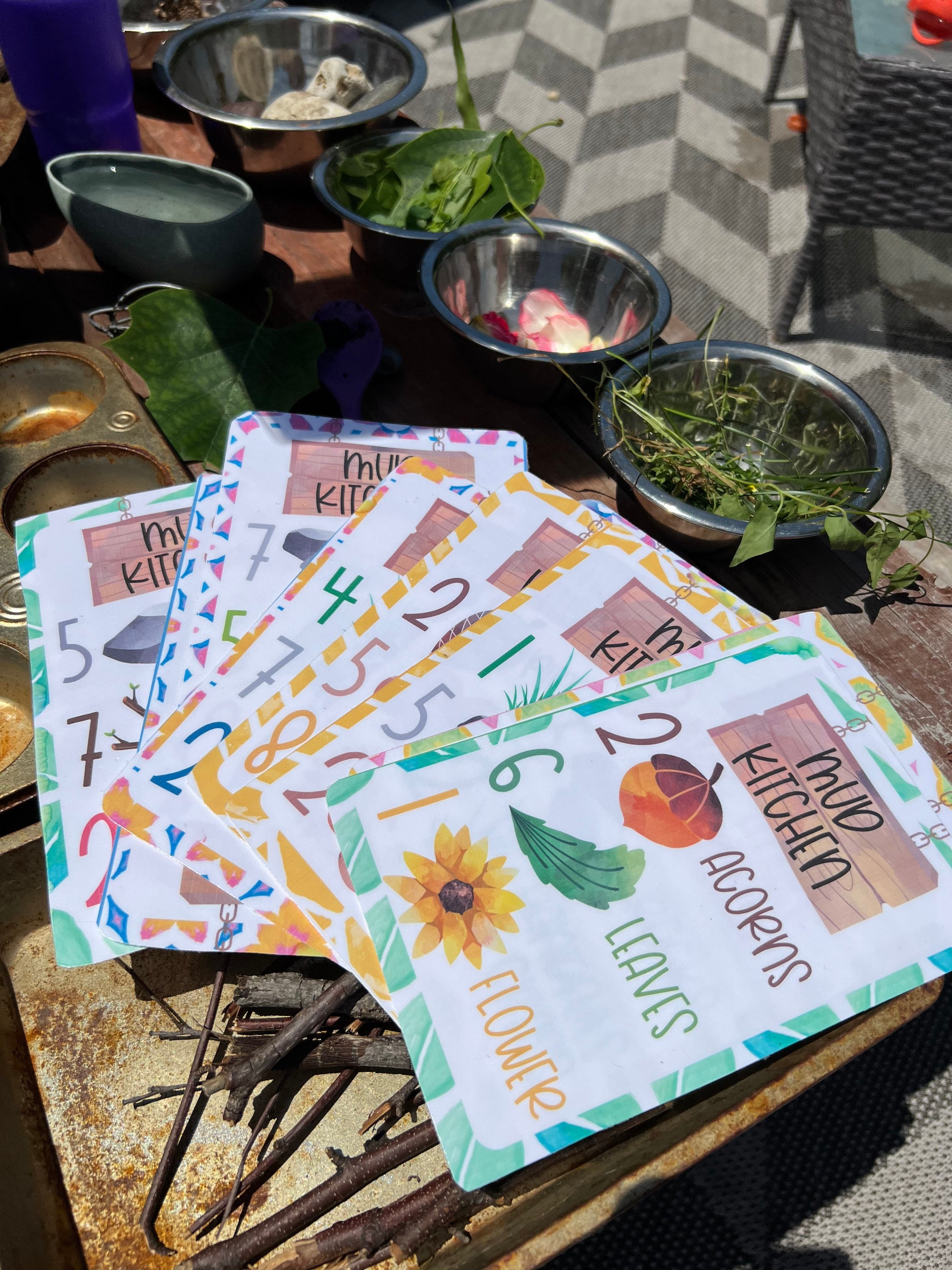 Mud Kitchen Ingredient Cards, Preschool Printable, Home School ...