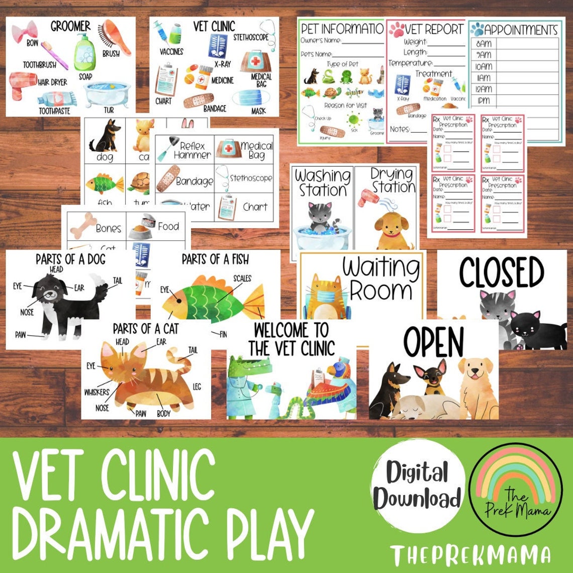 Vet Clinic Dramatic Play Pretend Play Classroom Dramatic - Etsy