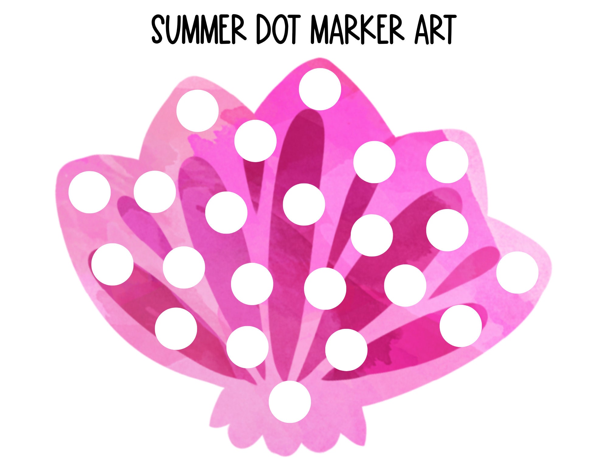 Summer Dot Markers, Preschool Worksheets, Preschool Printable ...