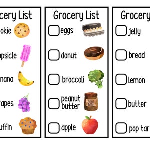 Lets Go Grocery Shopping, Toddler Activity Homeschool Printable, Busy ...