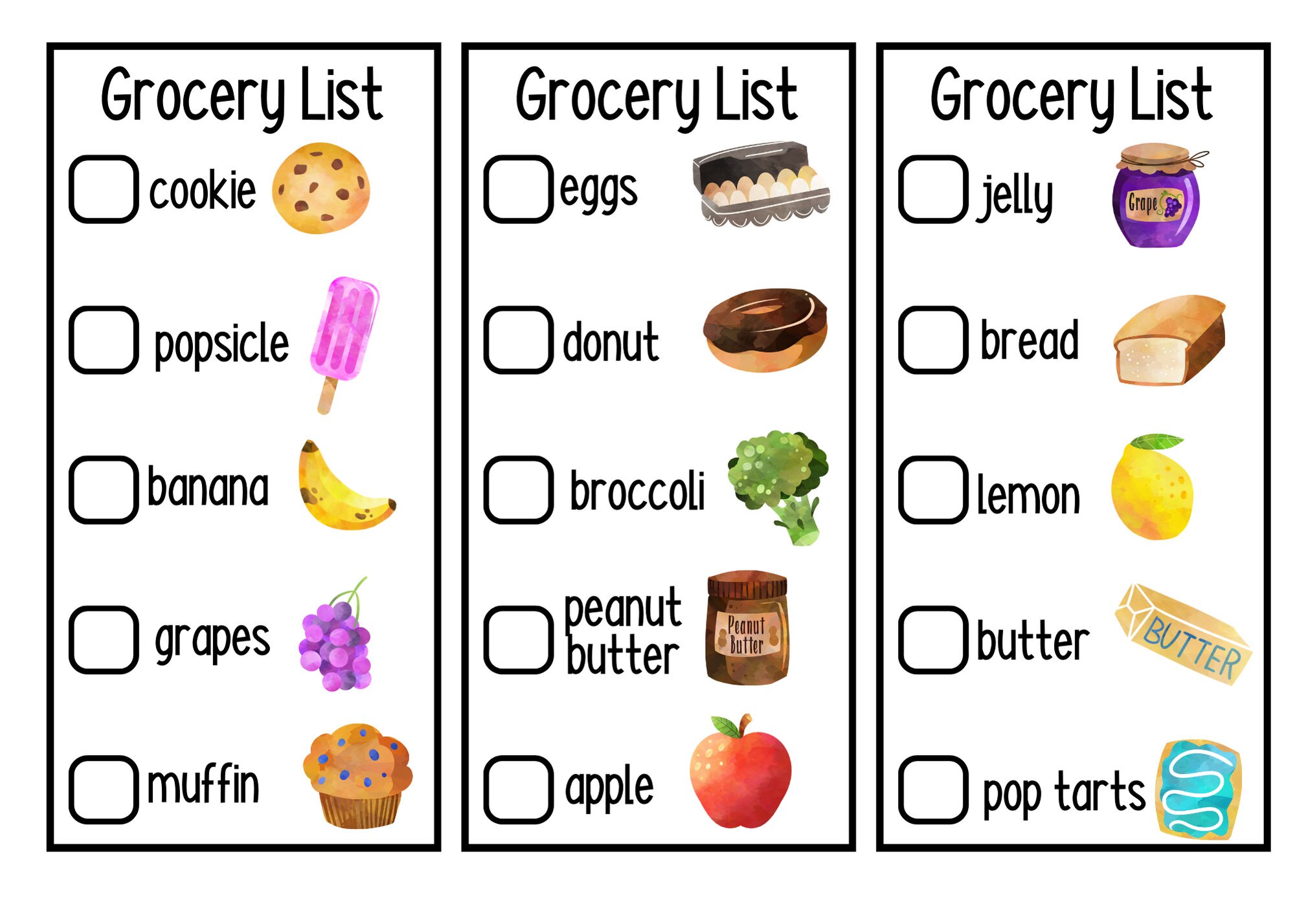 Lets Go Grocery Shopping, Toddler Activity Homeschool Printable, Busy ...
