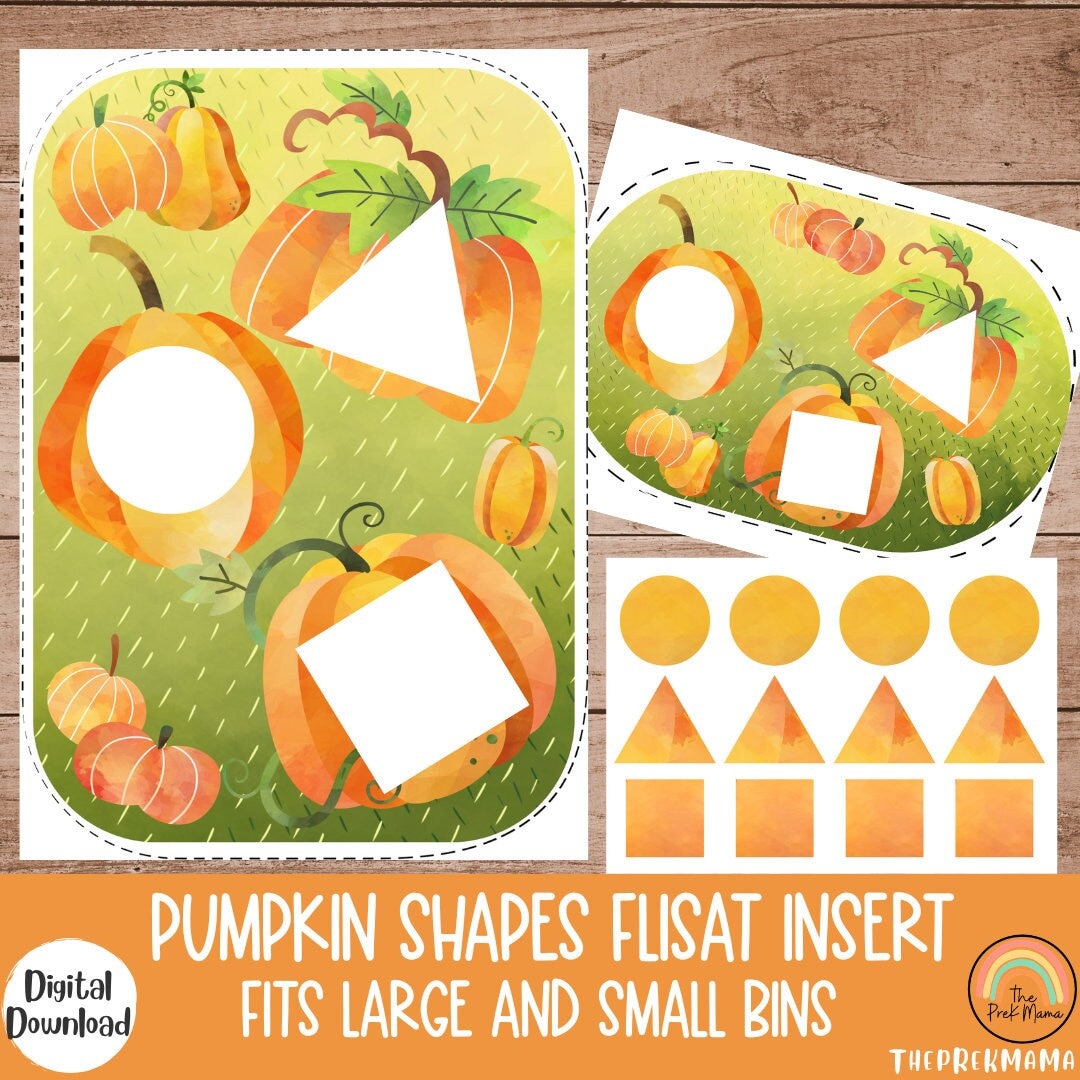 Pumpkin Shapes Flisat Insert, Fall Flisat Insert, Flisat Insert ...