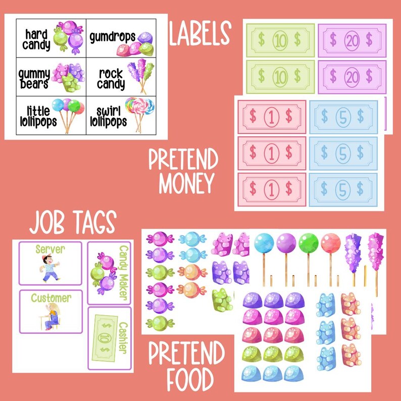 Candy Shop Dramatic Play, Pretend Play, Classroom Dramatic Play, Home ...