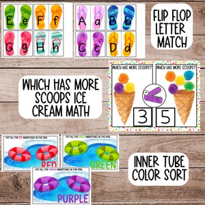 Summer Bundle, Preschool Worksheet, Preschool Printable, Montessori ...