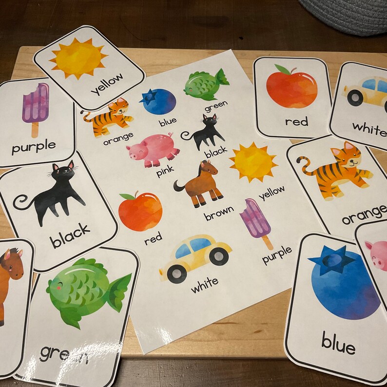 Color Poster and Flashcards Preschool Printable Preschool - Etsy