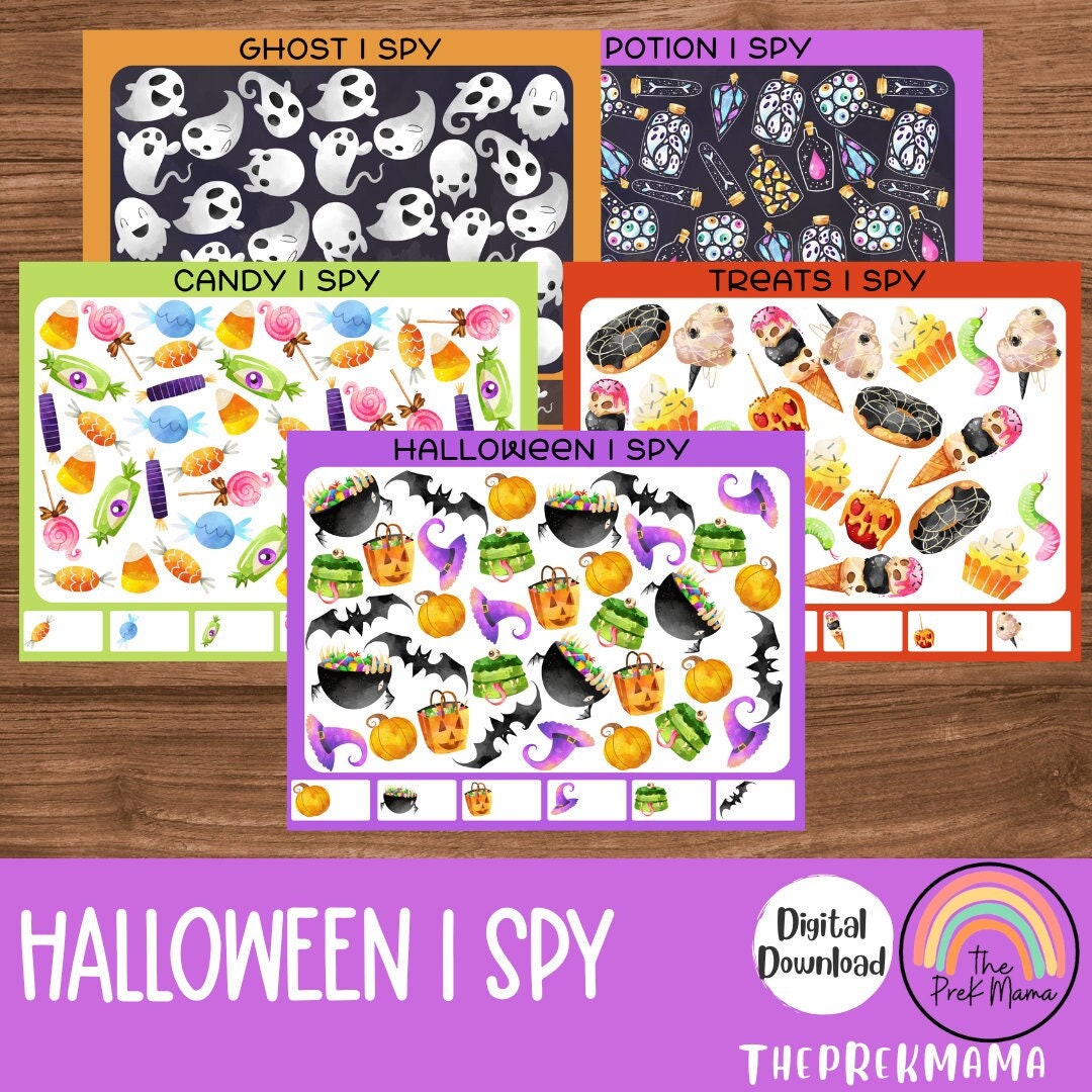 Halloween I Spy Preschool Game Halloween Preschool - Etsy