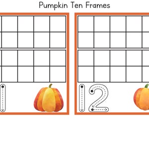 Pumpkin Ten Frames, Montessori Materials, Homeschool Resources ...