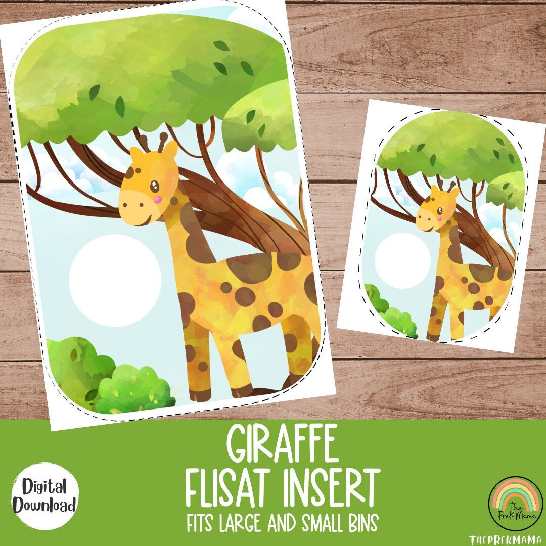 Giraffe Flisat Inserts, Animal Flisat, Flisat Insert Printable, Flisat ...