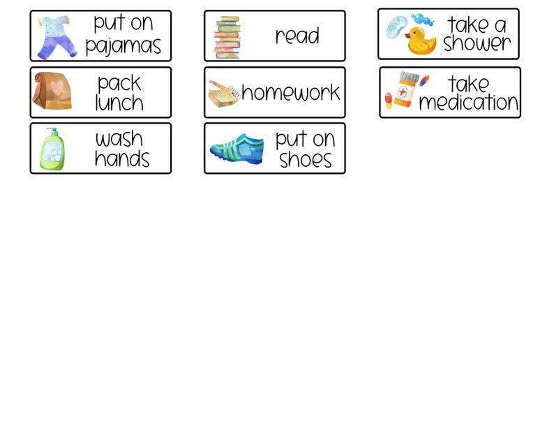 My Daily Responsibility Chart Printable Chore Chart | Etsy