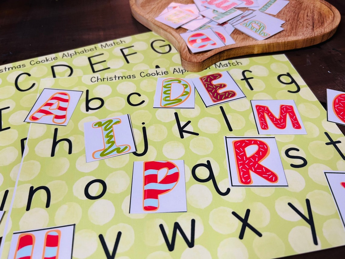 Christmas Cookie Alphabet Match Preschool Printable - Etsy
