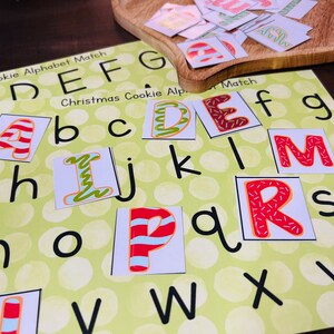 Christmas Cookie Alphabet Match Preschool Printable - Etsy