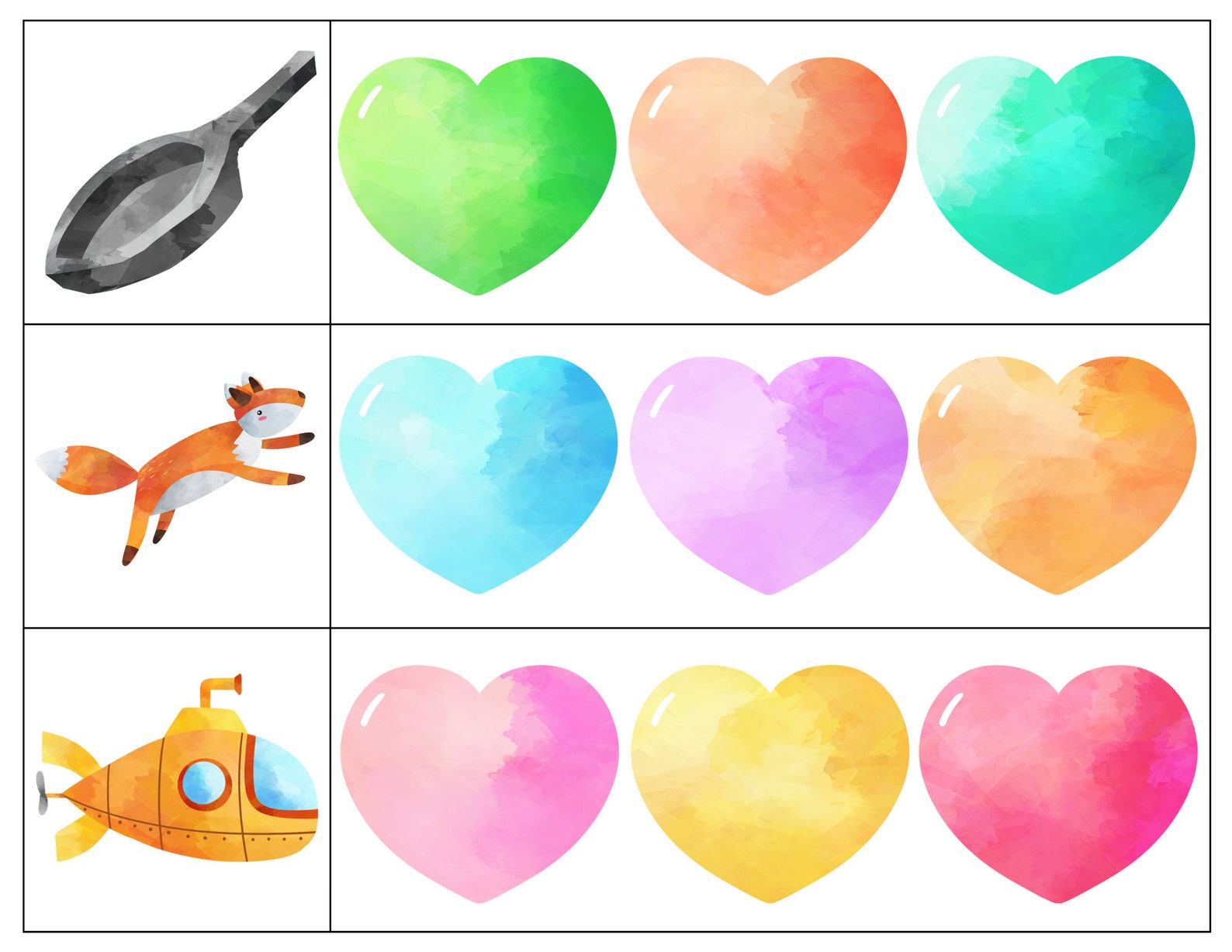 Valentine's Day CVC Matching Cards Preschool Printable - Etsy