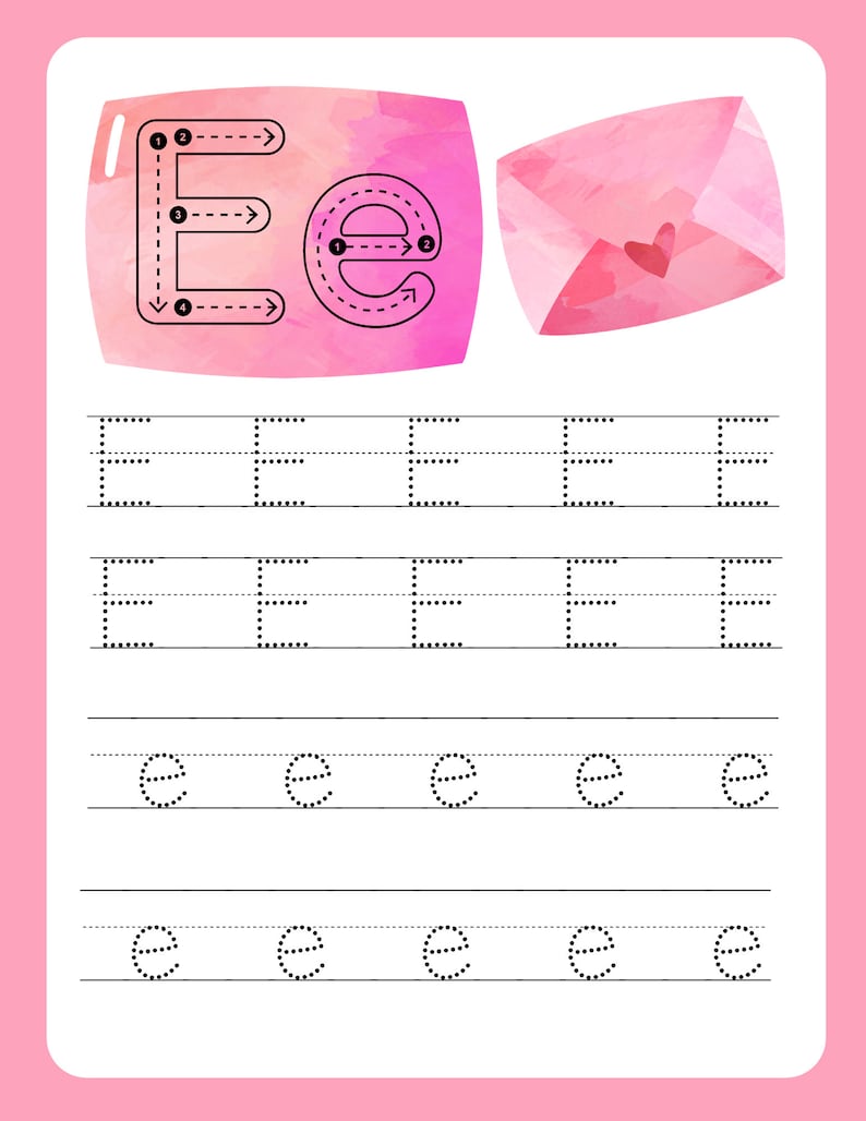 Alphabet Handwriting Practice Letter Tracing Preschool - Etsy