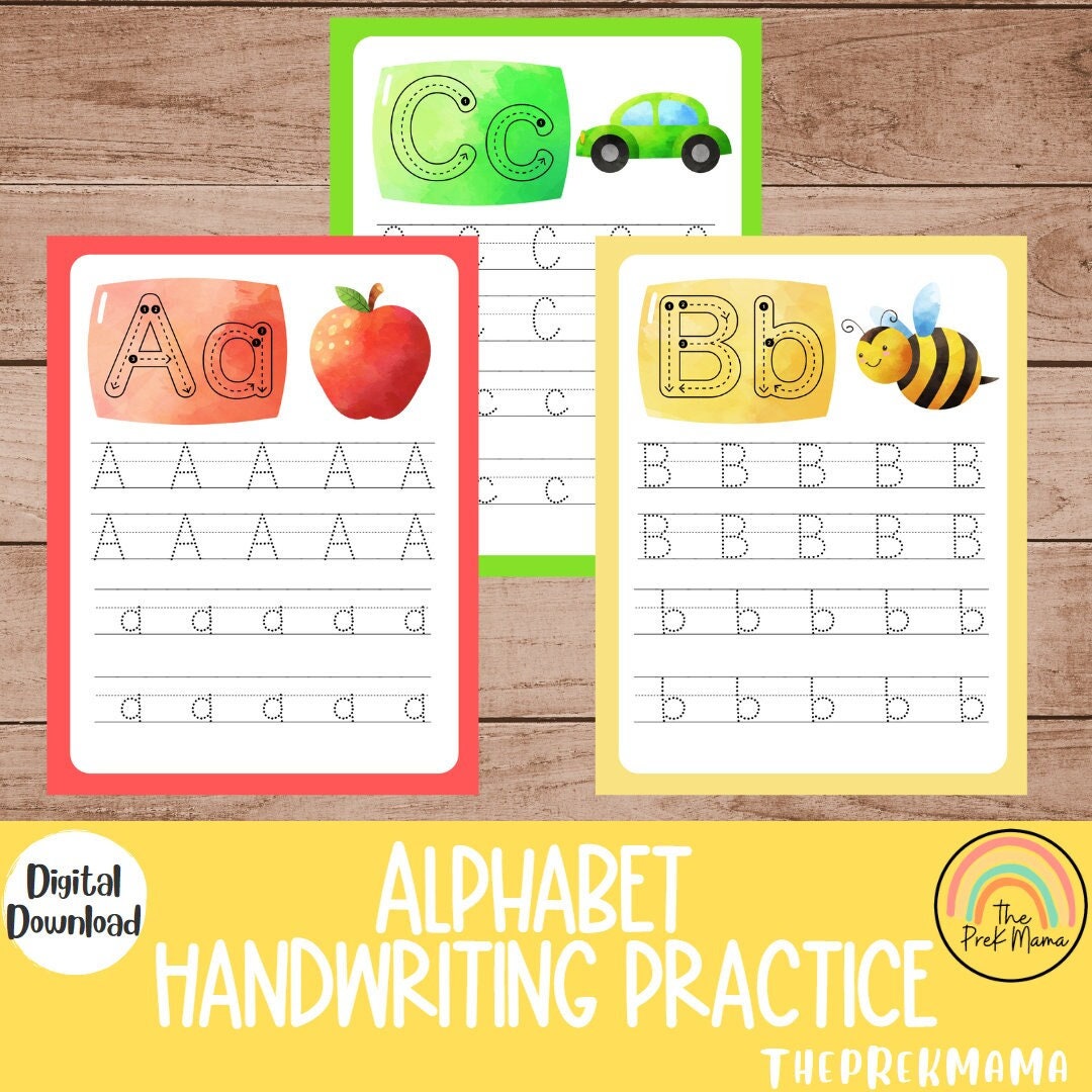 Alphabet Handwriting Practice Letter Tracing, Preschool Printable ...