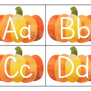 Pumpkin Alphabet, Preschool Printable, Montessori Materials, Preschool ...