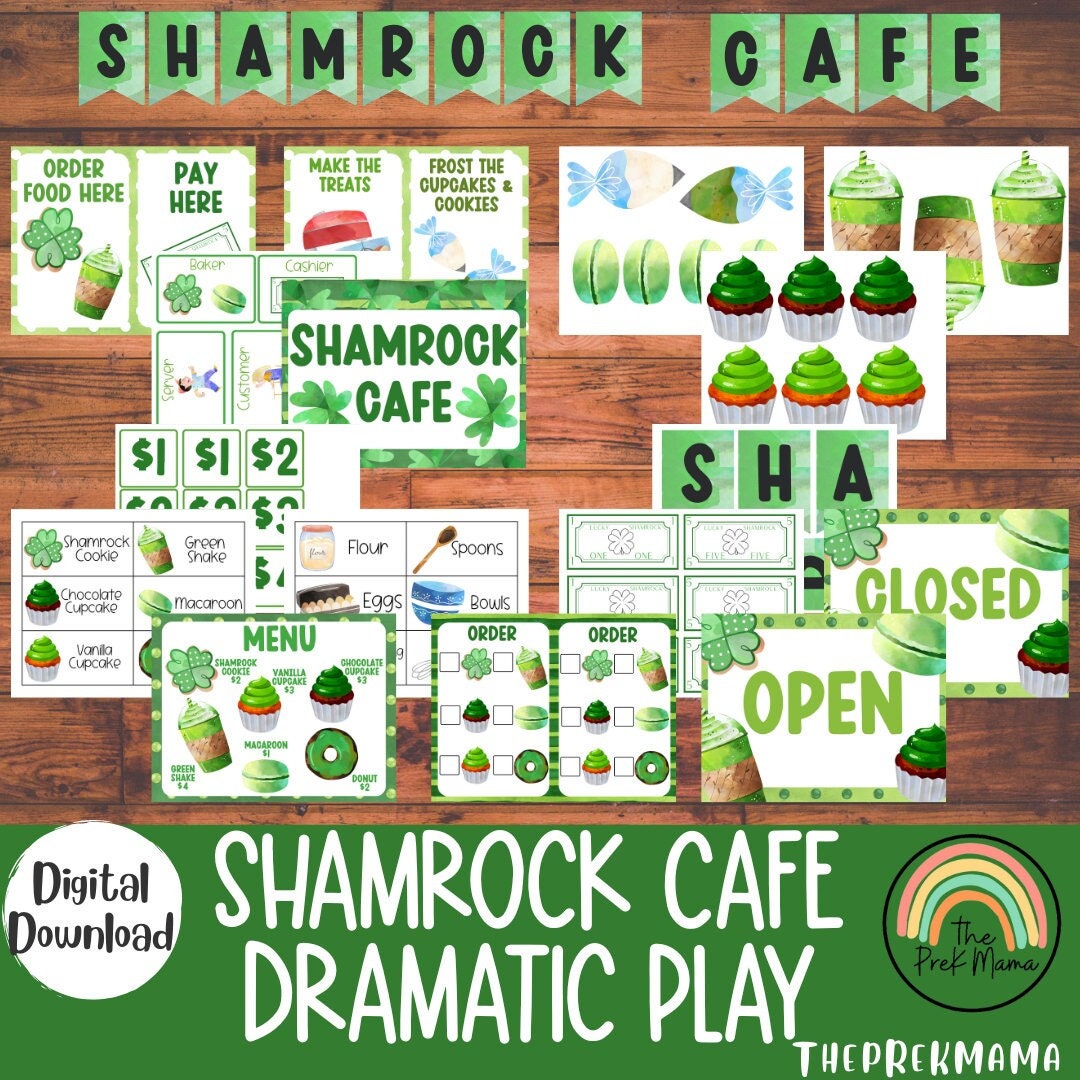 Shamrock Cafe Dramatic Play, Pretend Play, Classroom Dramatic Play ...