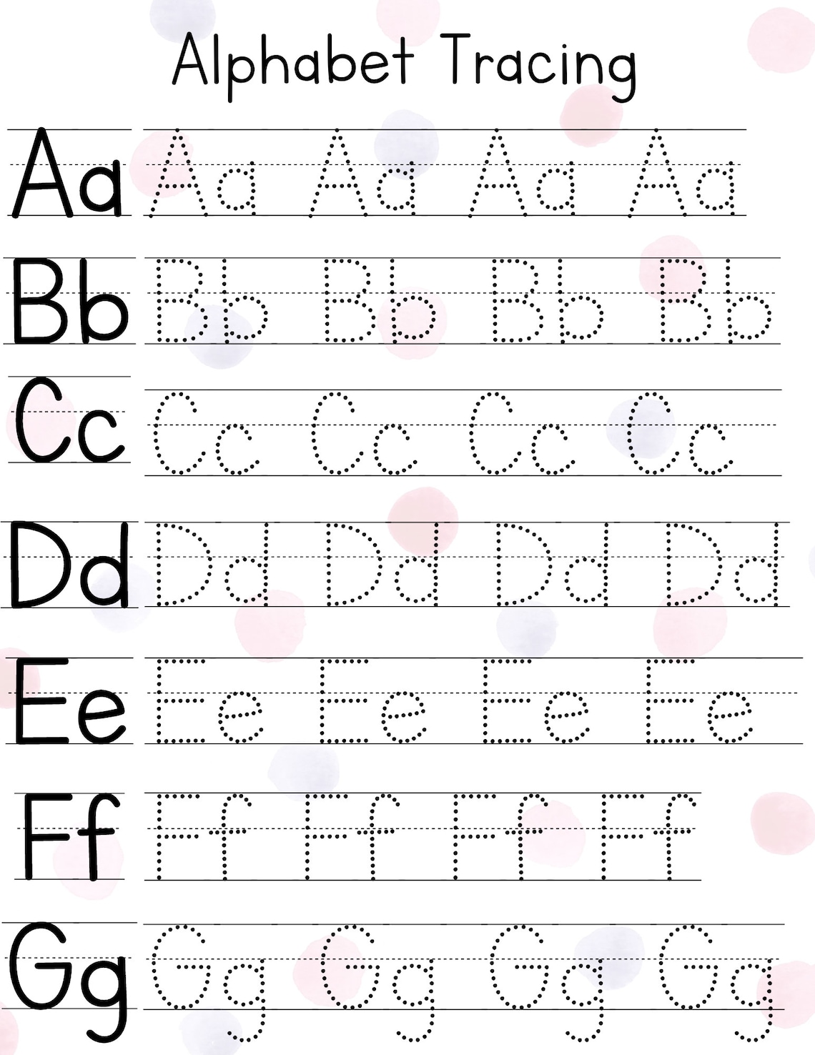 Alphabet Tracing Worksheets, Preschool Printable, Preschool Worksheet ...