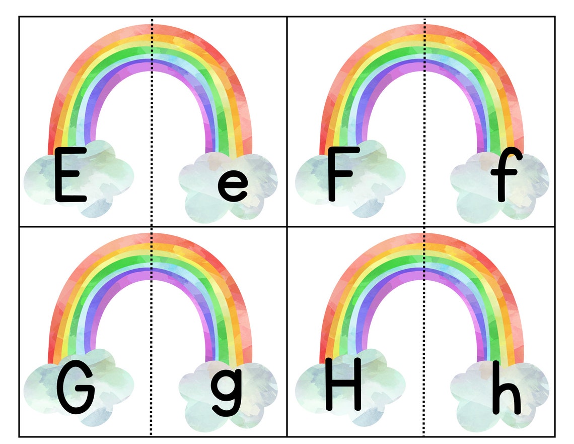 Rainbow Letter Match, Preschool Worksheets, Preschool Printable ...