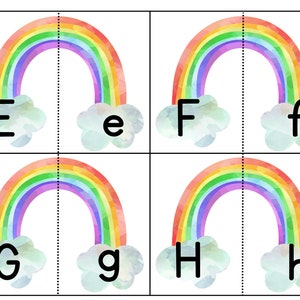 Rainbow Letter Match, Preschool Worksheets, Preschool Printable ...